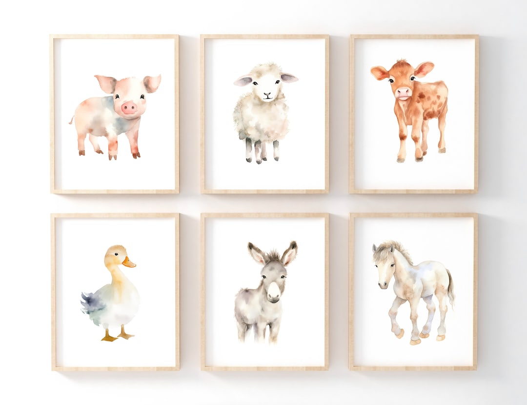 Farm Nursery Decor, Nursery Wall Art, Farm Animals, Baby Room Decor ...