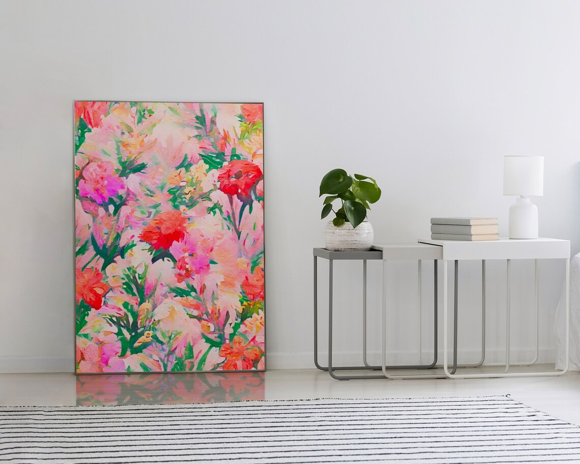 Floral Printable Art Floral Artwork Floral Digital Print - Etsy