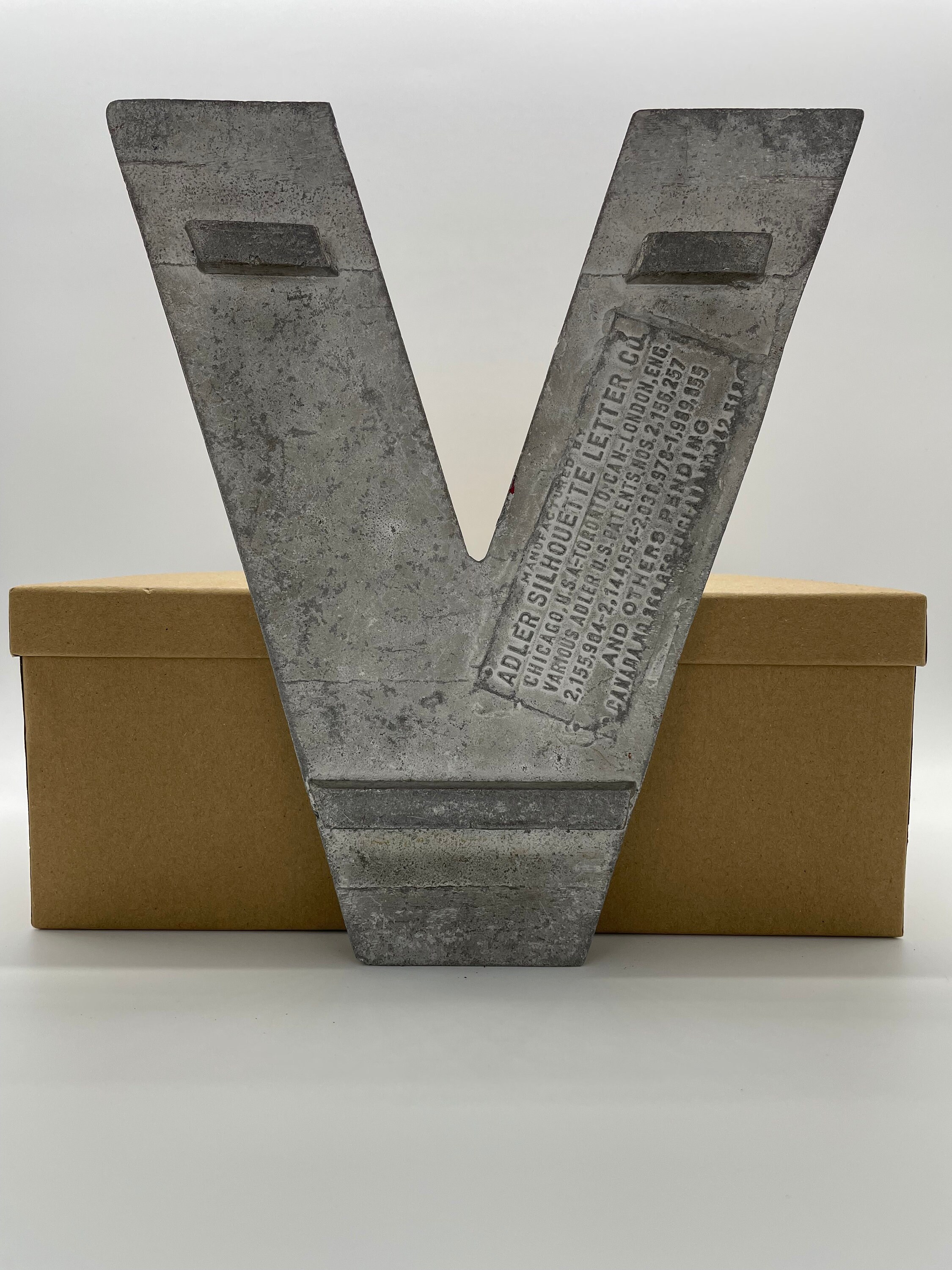 Vintage Theater Metal Marquee Letter "v" - Etsy