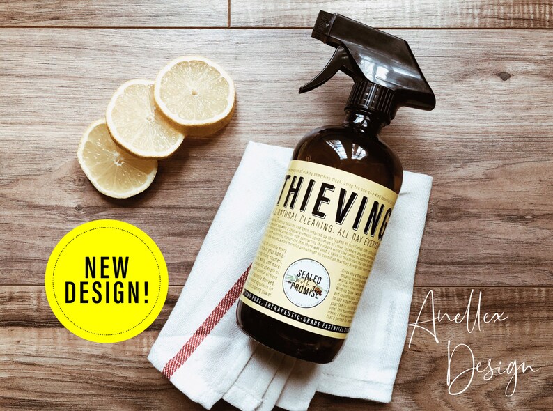 Thieves Cleaner Label Household Cleaner Spray Bottle Label - Etsy