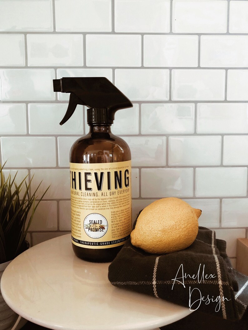 Thieves Cleaner Label Household Cleaner Spray Bottle Label - Etsy