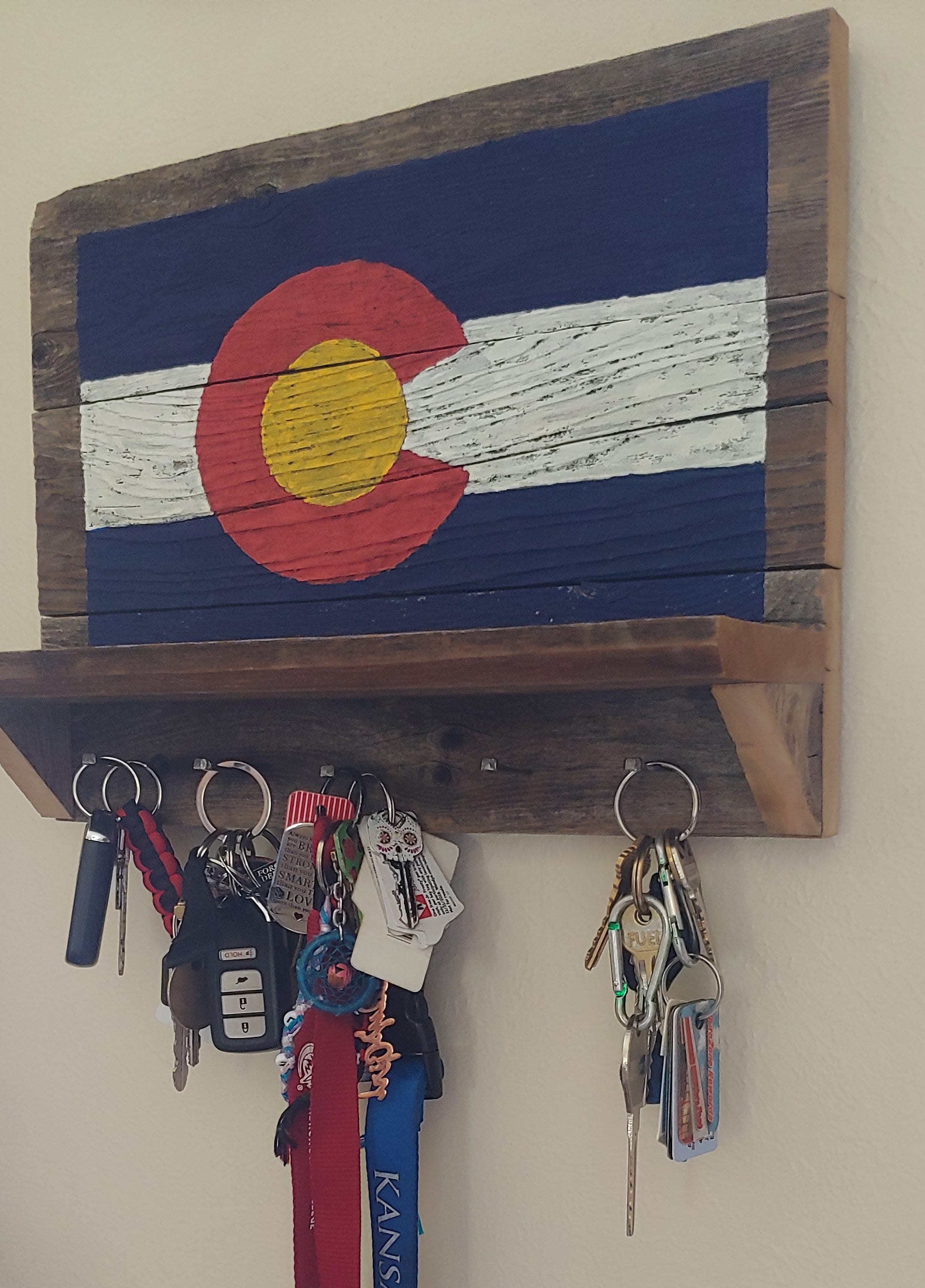 Wood Flag Key Holder - Etsy