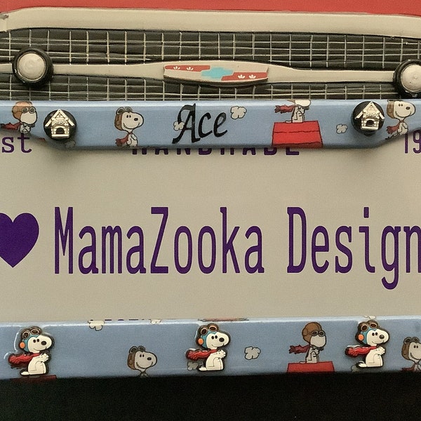 Snoopy License Plate Frames - Etsy