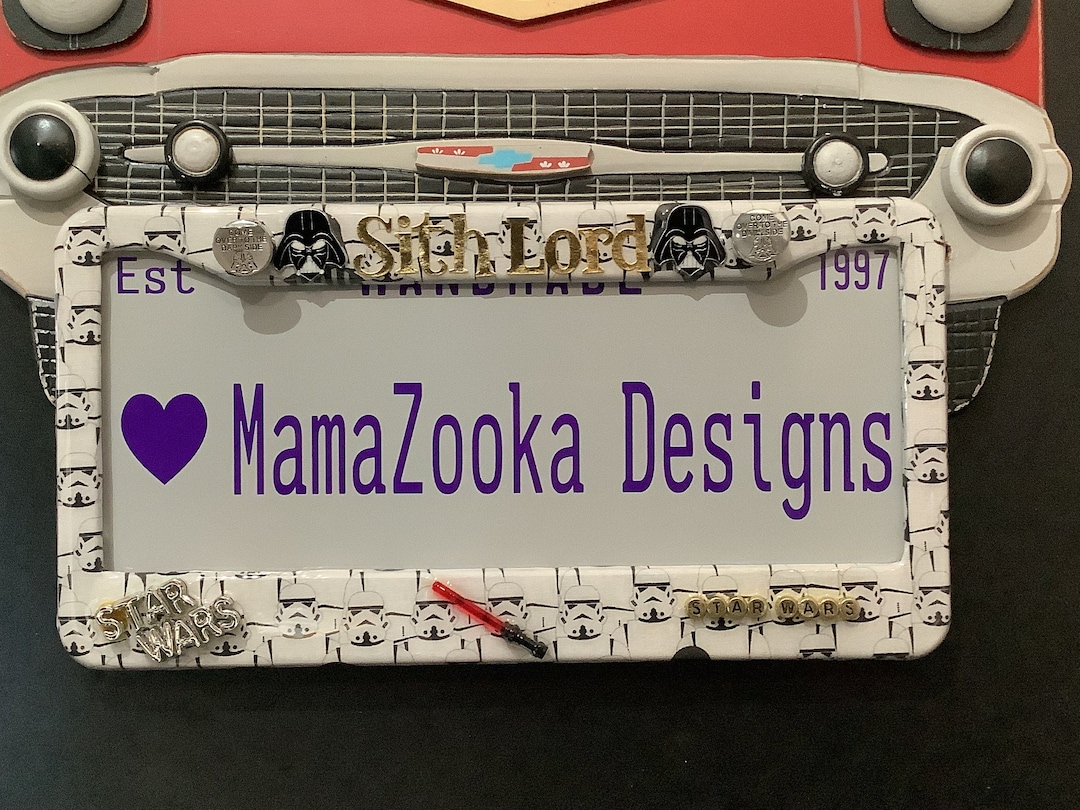 Handmade Darth Vader Star Wars 3D License Plate Frame by Mamazooka ...