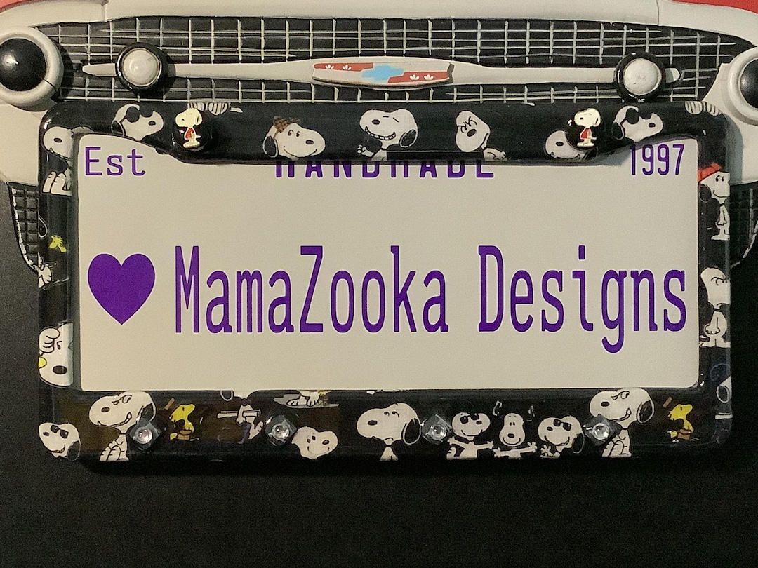 Handmade Snoopy Emotions 3D License Plate Frame by Mamazooka Designs - Etsy