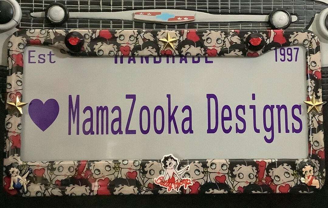 Many Betty Boop 3D License Plate Frame by Mamazooka Designs - Etsy