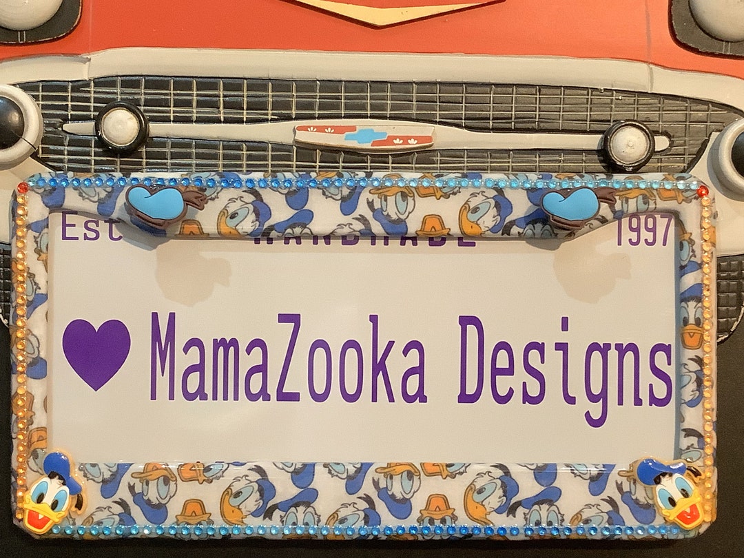 Donald Duck Disney License Plate Frame by Mamazooka Designs - Etsy