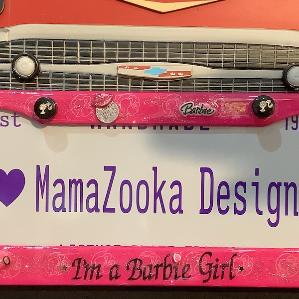 Barbie License Plate Frame - Etsy