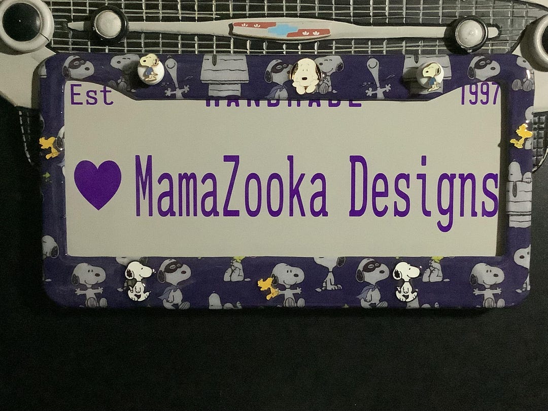Handmade Snoopy Hero 3D License Plate Frame by Mamazooka Designs - Etsy