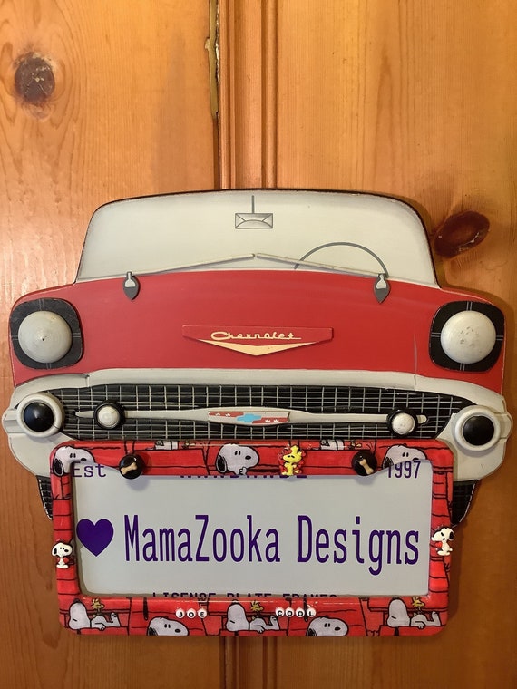 Snoopy License Plate Frame by Mamazooka Designs | Etsy