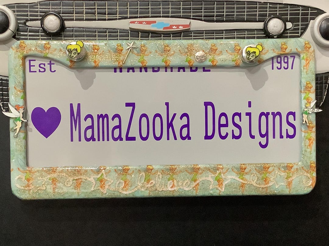 Tinkerbell 3D License Plate Frame Mamazooka Designs - Etsy