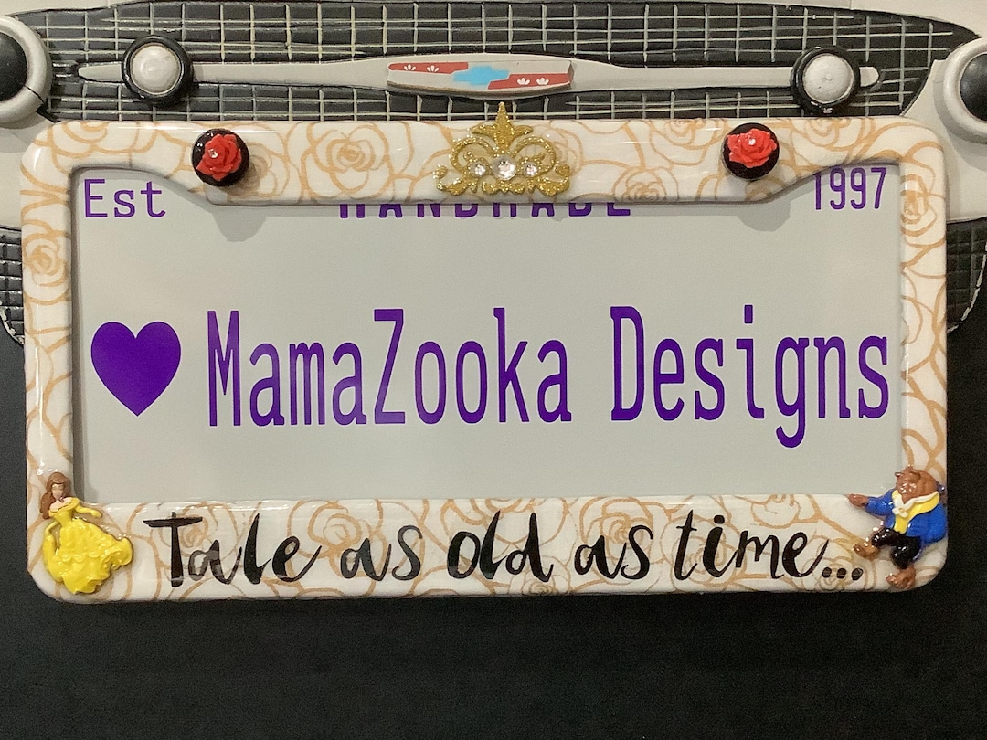 Handmade Beauty and the Beast 3D License Plate Frame by Mamazooka ...