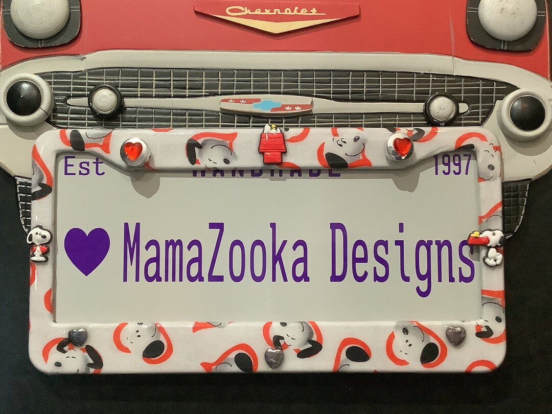 Snoopy Portrait 3D License Plate Frame by Mamazooka Designs - Etsy