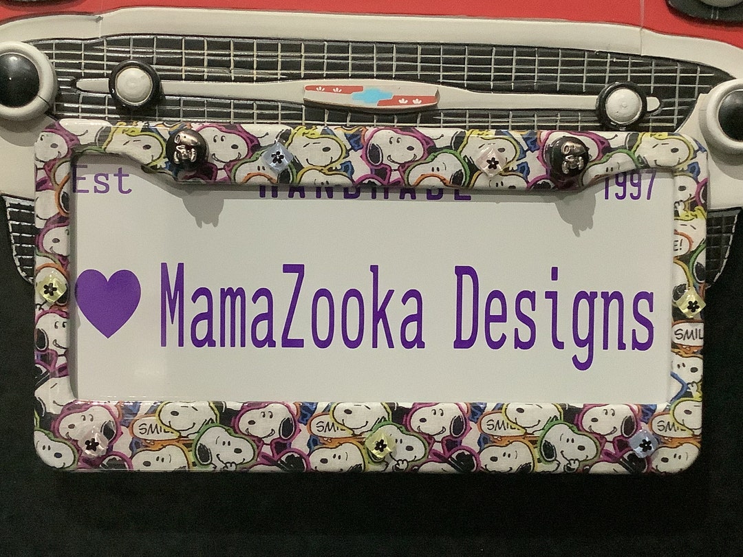 Snoopy Smile 3D License Plate Frame by Mamazooka Designs (many Snoopy ...
