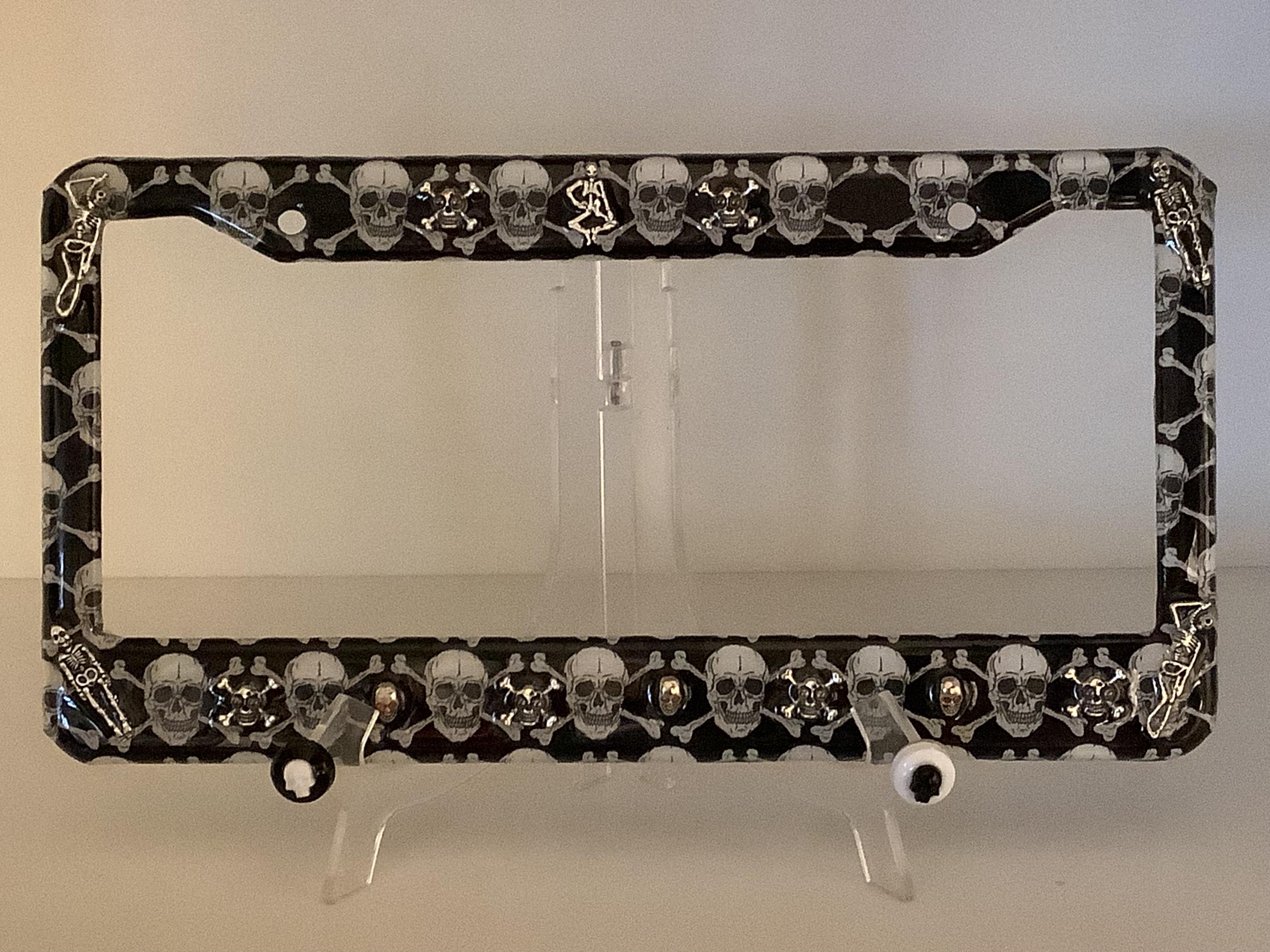 Handmade Skull and Crossbones 3D License Plate Frame by Mamazooka ...