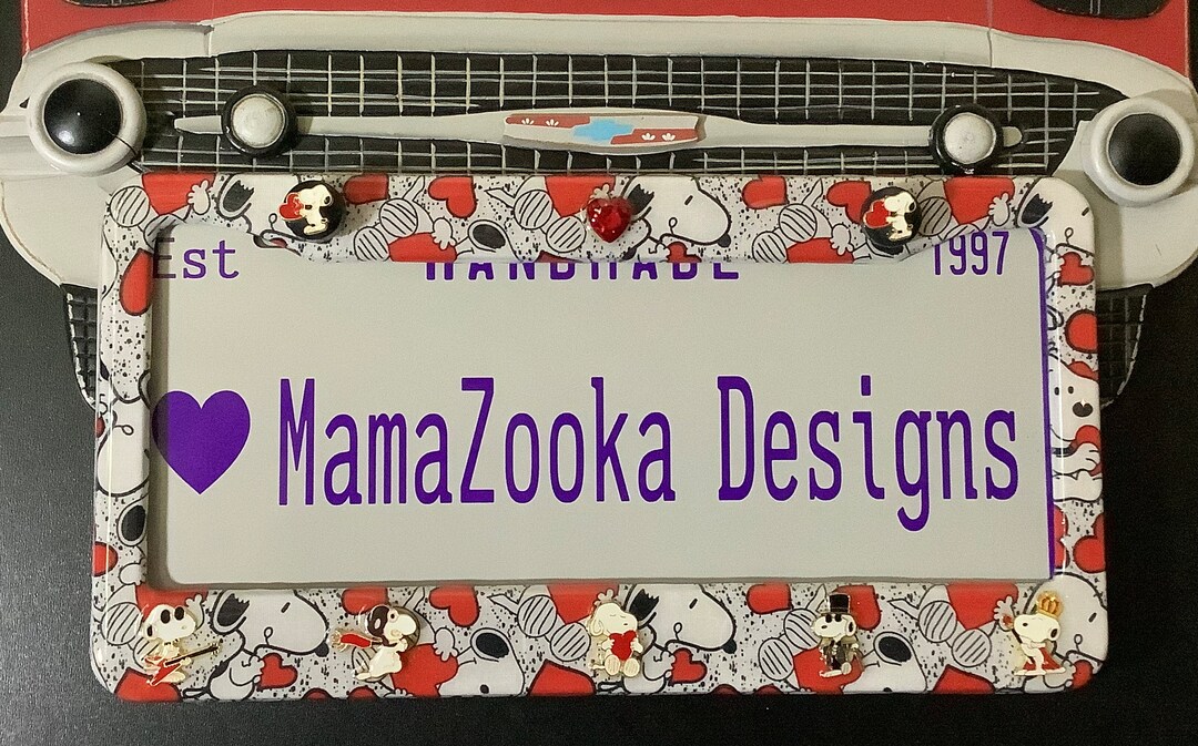 I Love Snoopy 3D License Plate Frame by Mamazooka Designs - Etsy