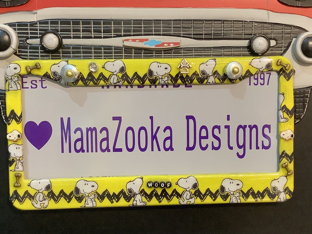 Snoopy Classic 3D License Plate Frame by Mamazooka Designs - Etsy