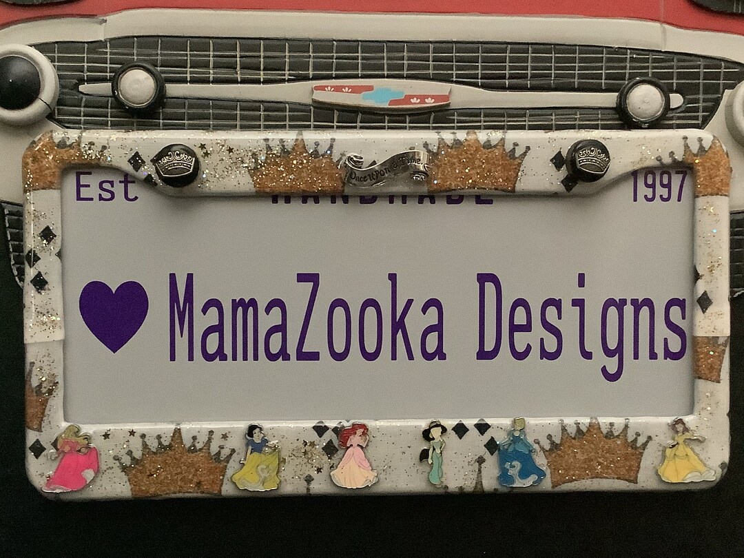 Handmade Disney Princess 3D License Plate Frame by Mamazooka Designs - Etsy