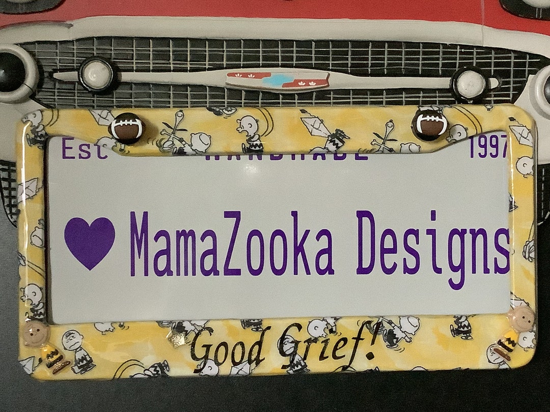 Handmade Charlie Brown 3D License Plate Frame by Mamazooka Designs - Etsy