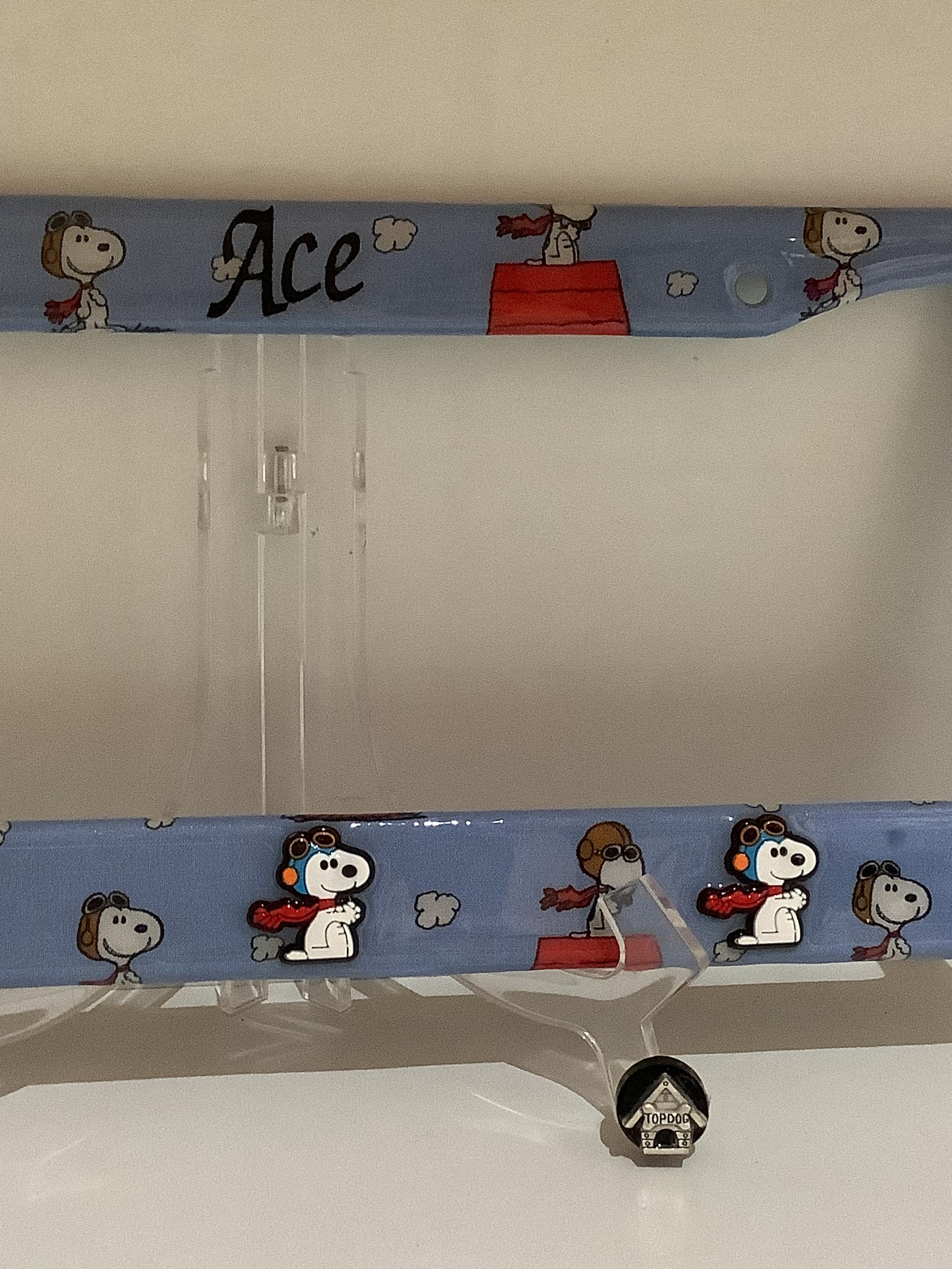 Handmade Snoopy Flying Ace 3D License Plate Frame by Mamazooka Designs ...
