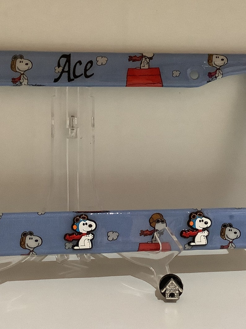 Handmade Snoopy Flying Ace 3D License Plate Frame by Mamazooka Designs ...