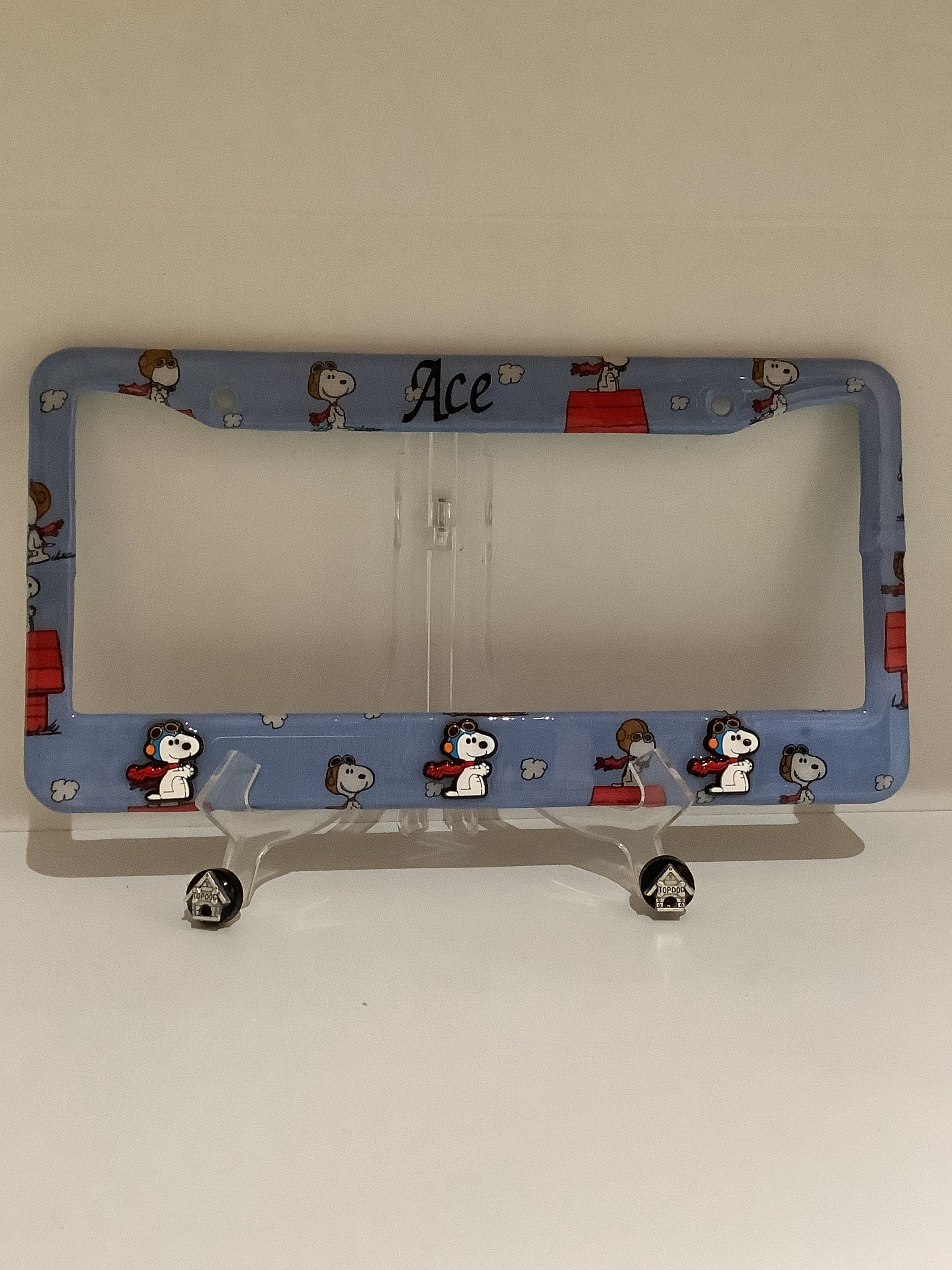 Handmade Snoopy Flying Ace 3D License Plate Frame by Mamazooka Designs ...