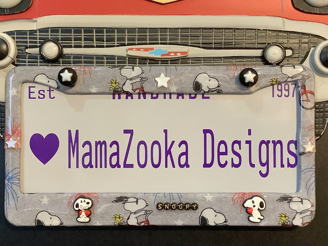 Snoopy Celebration 3D License Plate Frame by Mamazooka Designs ...