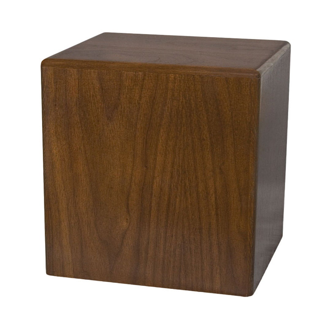 Walnut Cube Wood Cremation Urn - Etsy