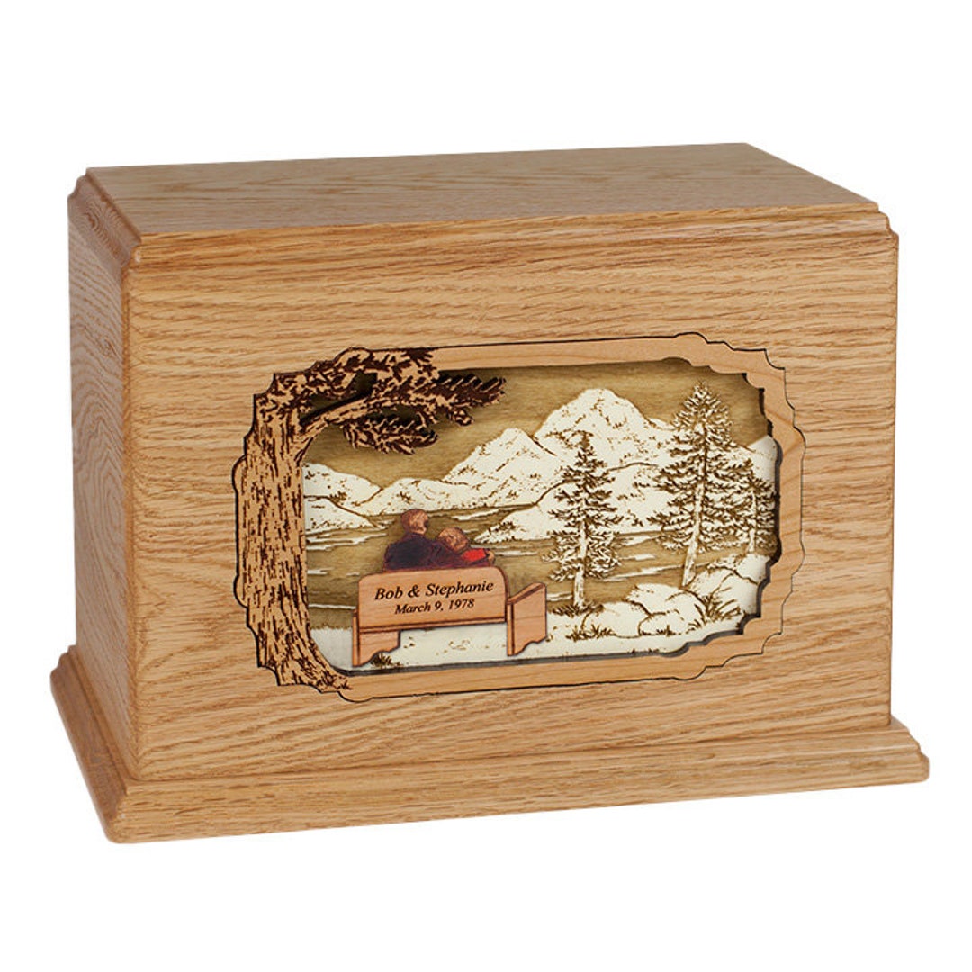 Oak Soulmates Companion Hampton Wood Cremation Urn - Etsy