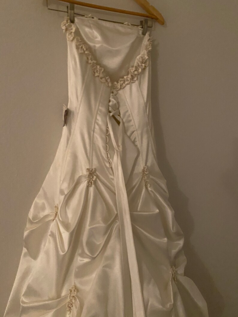 Gorgeous Strapless Satin Wedding Gown Etsy