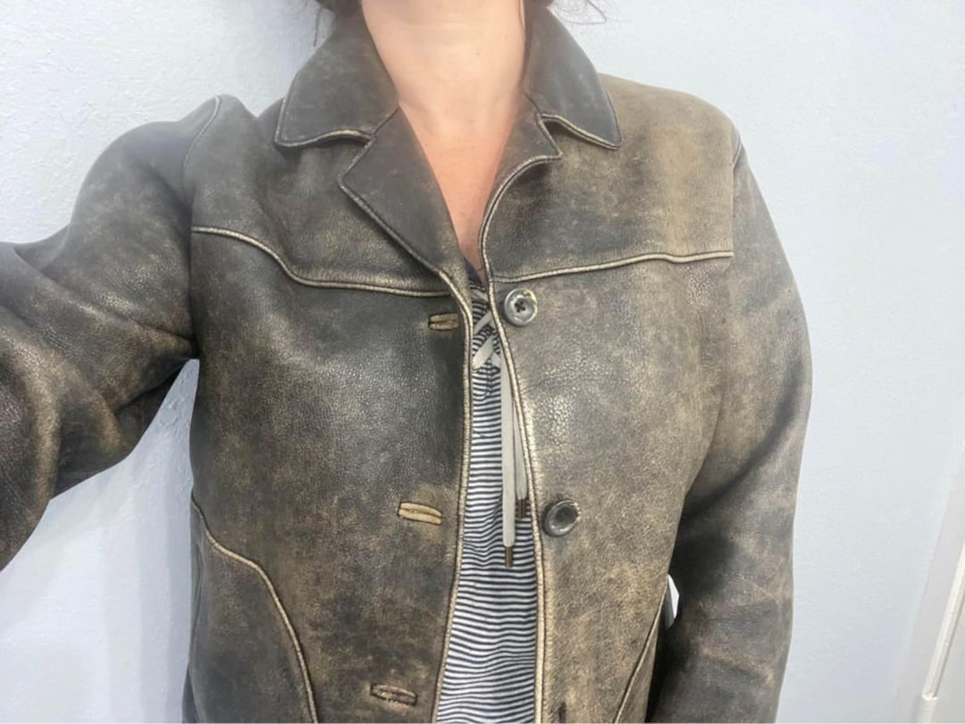Vintage Leather Jacket - Etsy