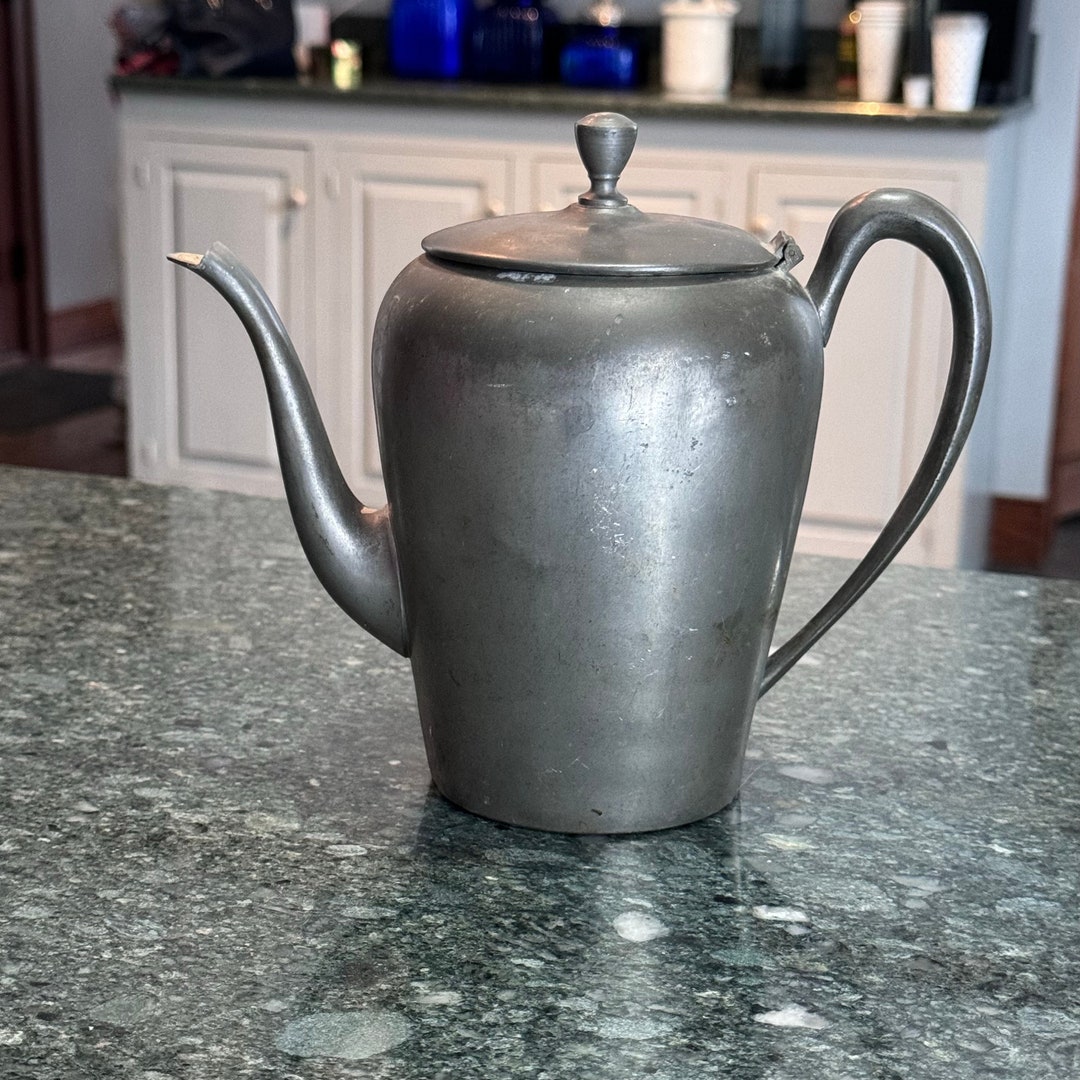 1930's 8" Concord #481 Vintage Pewter Teapot With Lid Made by Keystone ...