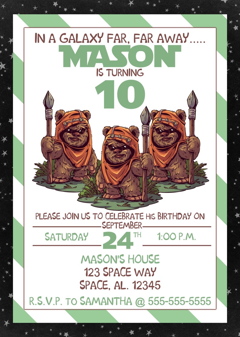 Ewok Birthday Party Invitation - Etsy