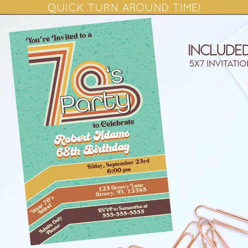70s Soul Train Disco Dance Party Invitation 60's 70's - Etsy