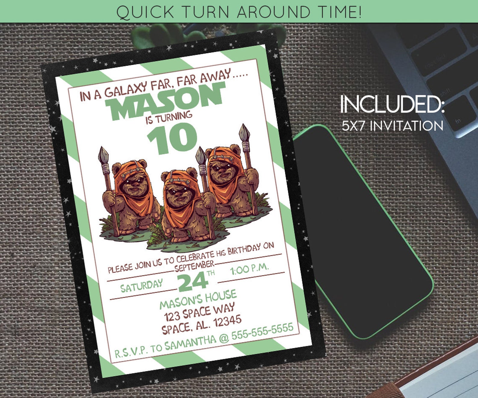 Ewok Birthday Party Invitation - Etsy