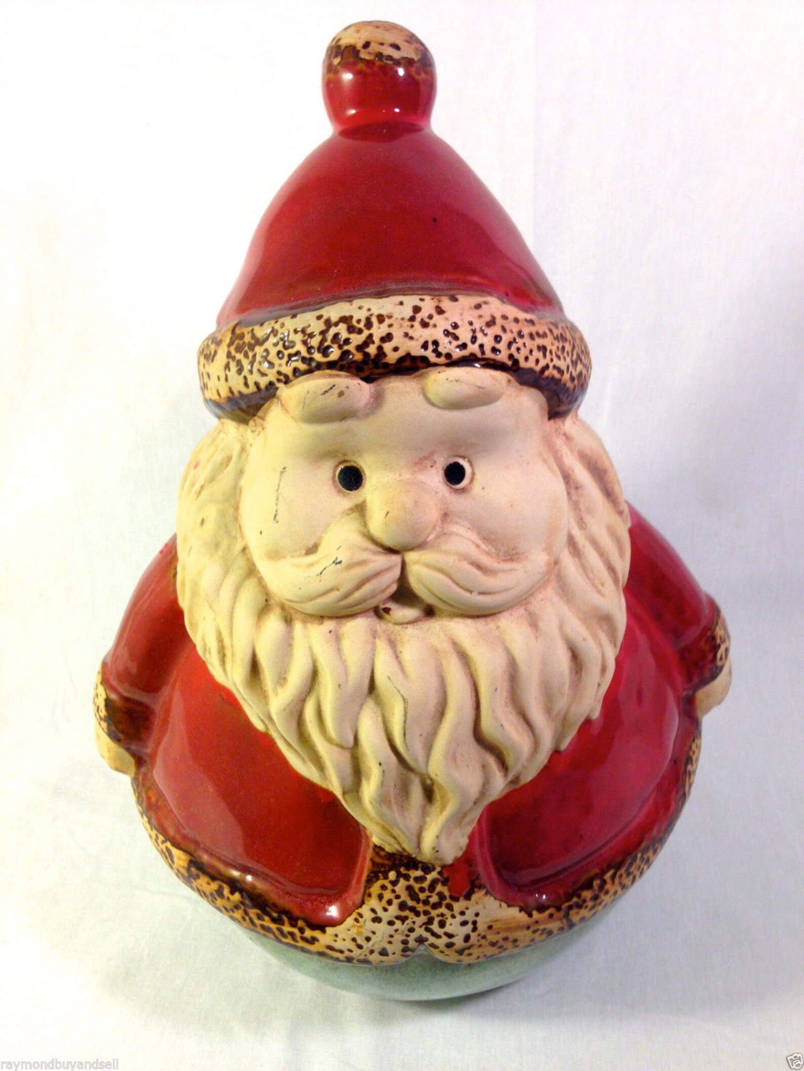 Vintage Large Santa Claus Ceramic Statue Figurine 14 X 11 Christmas ...