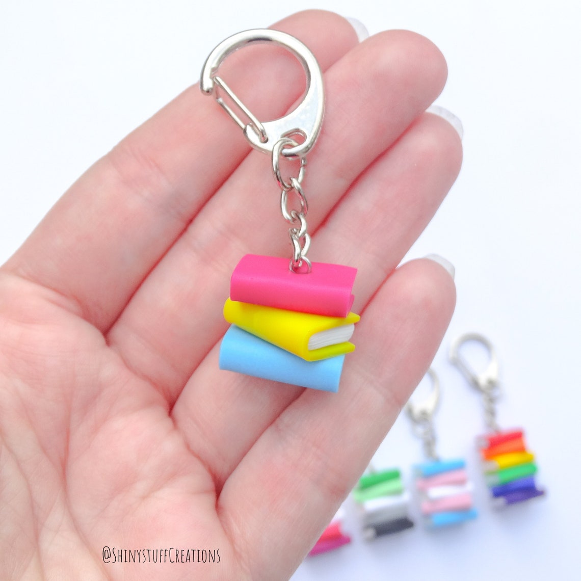 Subtle Pansexual Pan Pride Flag Keychain Stacked Books LGBTQ - Etsy
