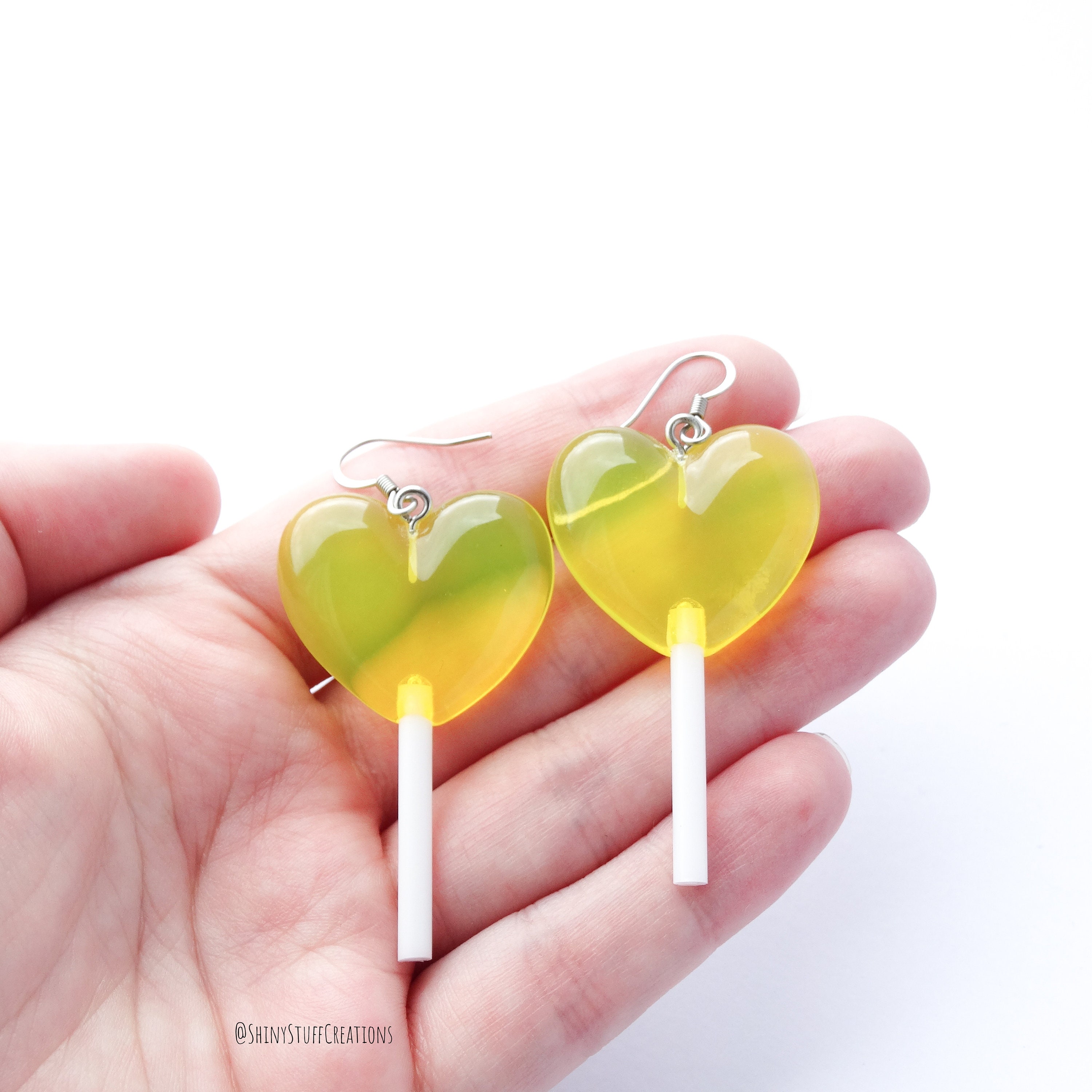 Grote hart lolly oorbellen lollipop snoep sieraden | Etsy