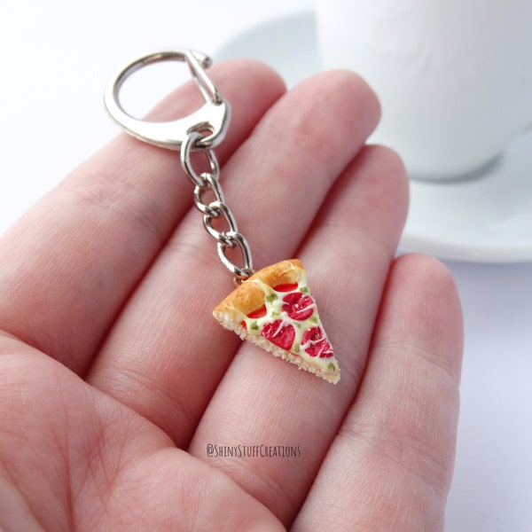 Pizza Keychain - Etsy