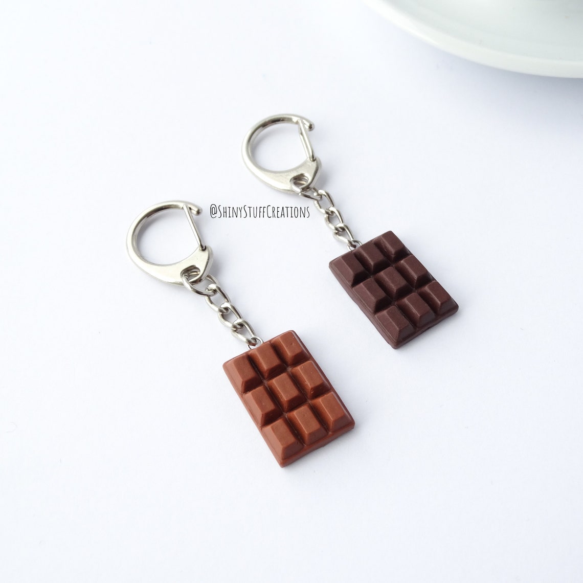 Sweet Dark or Milk Chocolate Bar Keychain Keyring Chocolate - Etsy