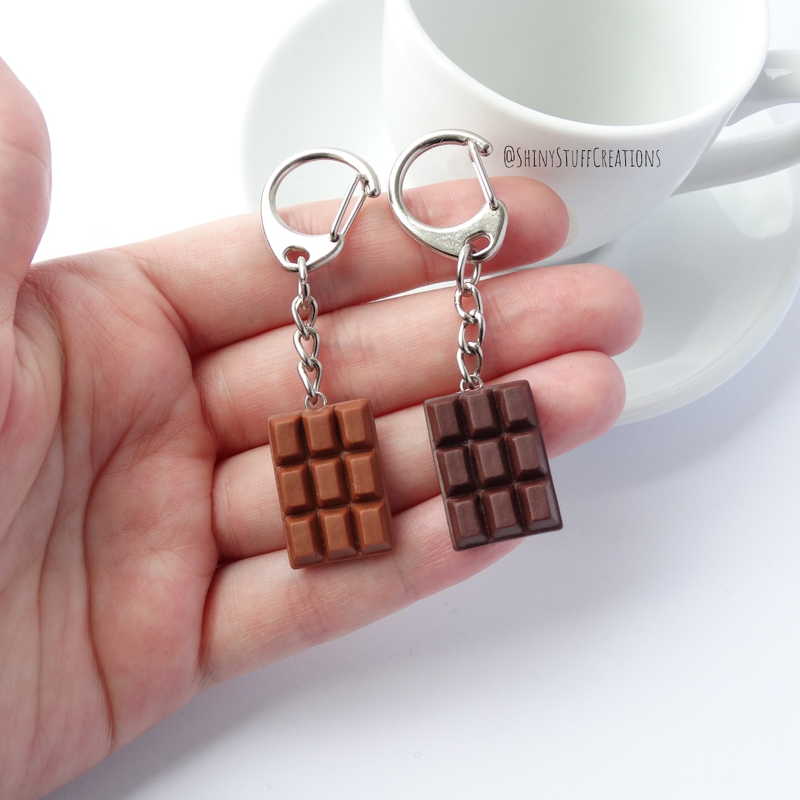 Sweet Dark or Milk Chocolate Bar Keychain Keyring Chocolate - Etsy