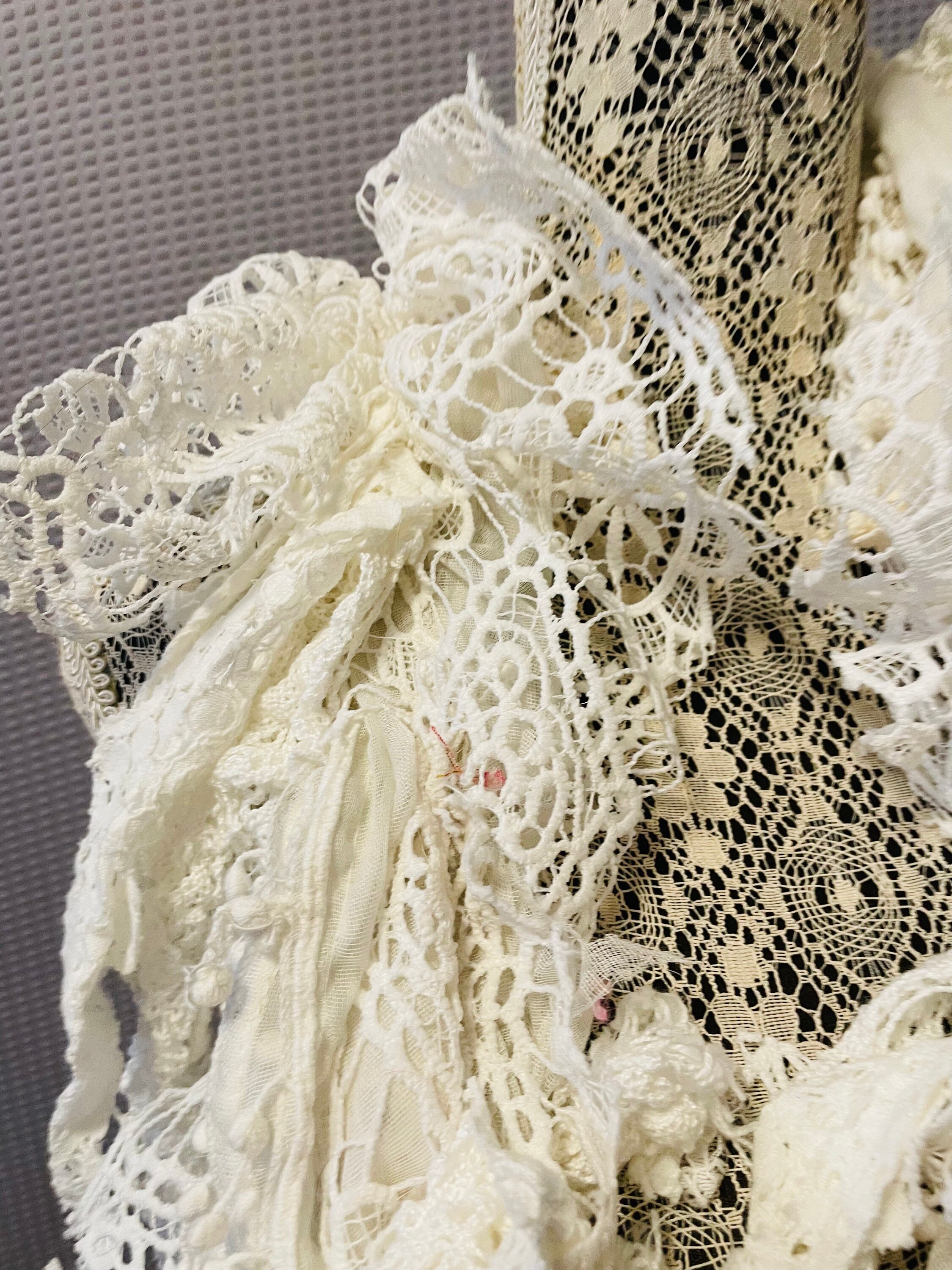 Handmade White Vintage Lace Upcycled Statement Upcycled Scarf 92 Unique ...