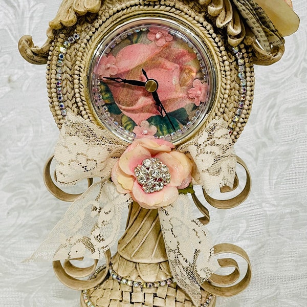 Shabby Chic Clock - Etsy