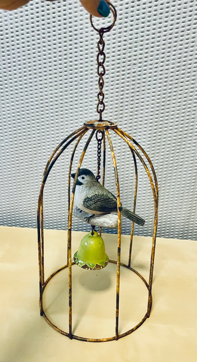 Vintage Hanging Metal Bird Cage Rusty Crusty Garden Art Shabby Chic - Etsy