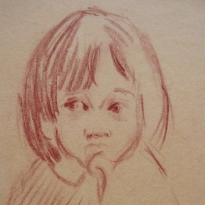 Child Face Drawing. Portret Drawing. Drawing of Baby Girl. Original ...