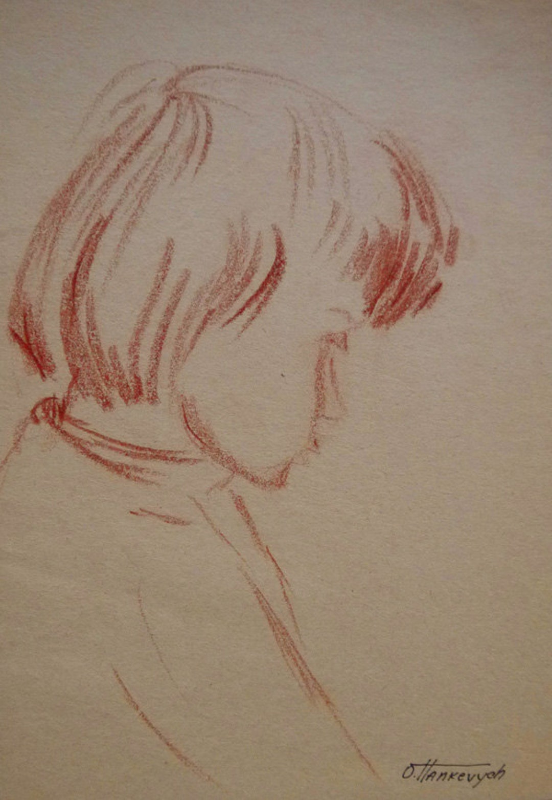 Child Face Drawing.drawing of Child. Original Pastel Drawing. Sketch ...