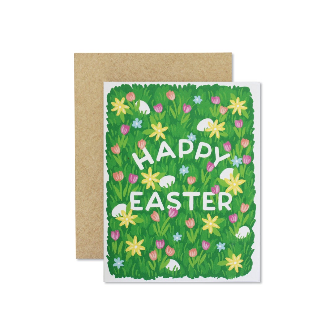 Floral Easter Card - Etsy