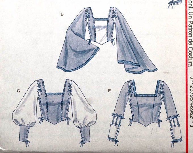 M4696 | Sz 16-22 | Mccall's 4696 Renaissance Tudor Medieval Square Neck ...
