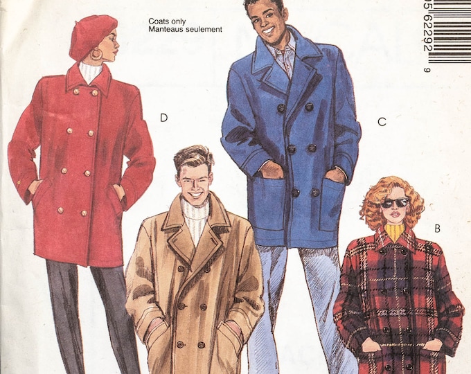 M6229 SML C32 1/234 Mccall's Mens Teens Misses Unisex Lined Coat ...