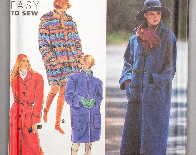 S7457 | PT-XL | Simplicity 7457 Vintage Lined Coat Sewing Pattern ...